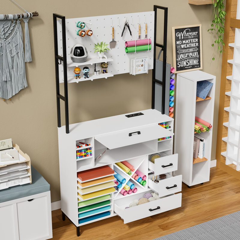 Inbox Zero Lubien Craft Storage Organizer Compatible with Cricut Machines & Reviews | Wayfair